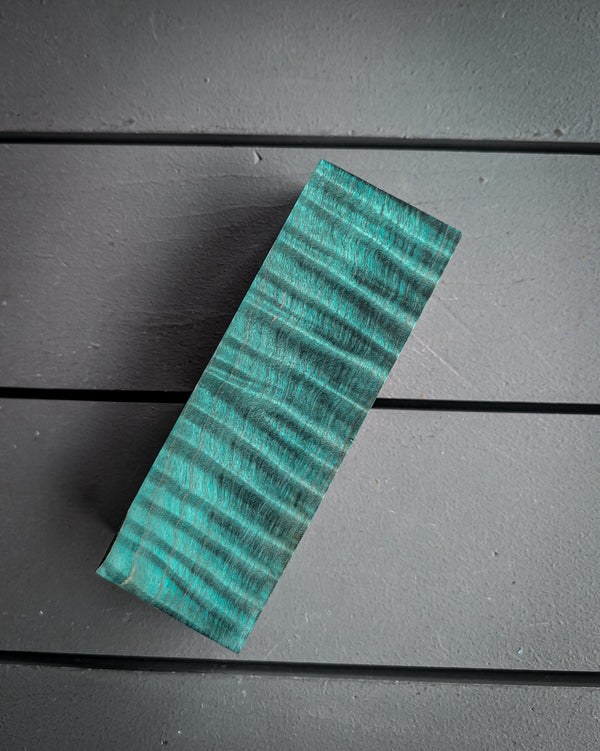 Teal Curly Maple – Flying Shark Supplies